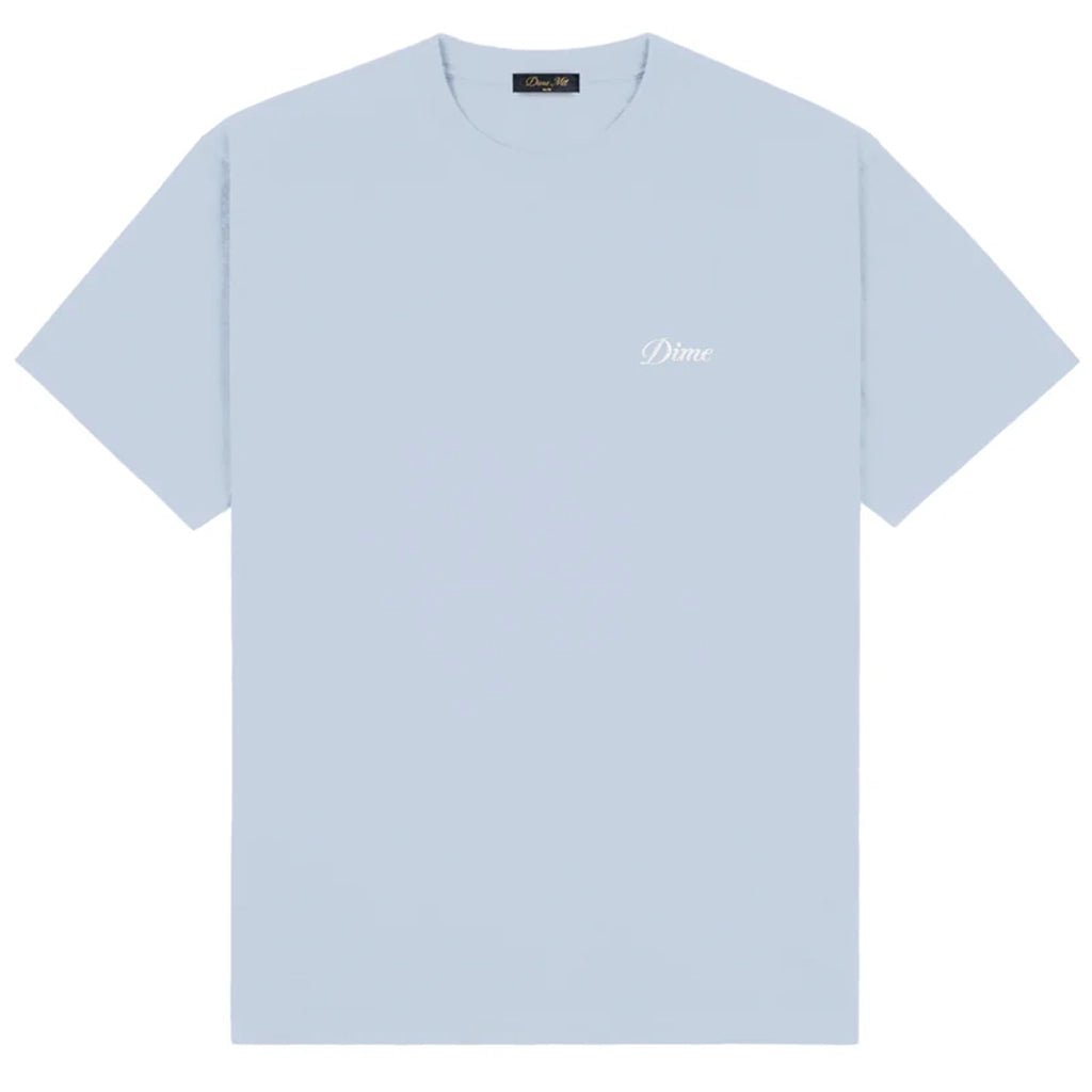 Dime Cursive Small Logo T-Shirt - Blue Fog – Town City